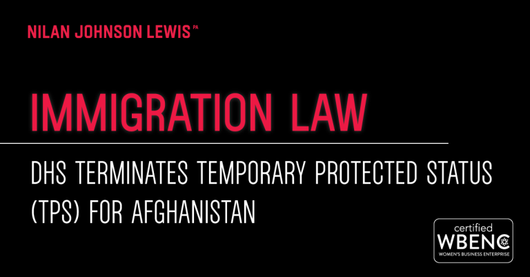 DHS Terminates Temporary Protected Status (TPS) For Afghanistan - Nilan ...